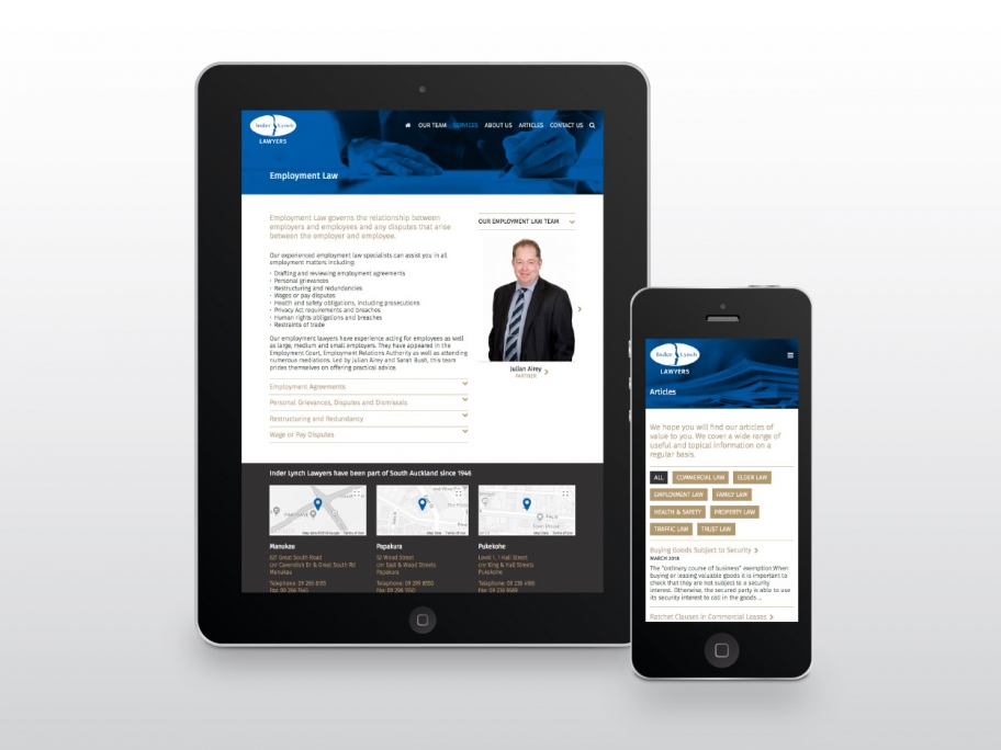 Inder Lynch Lawyers Website Design | THE FOUNT